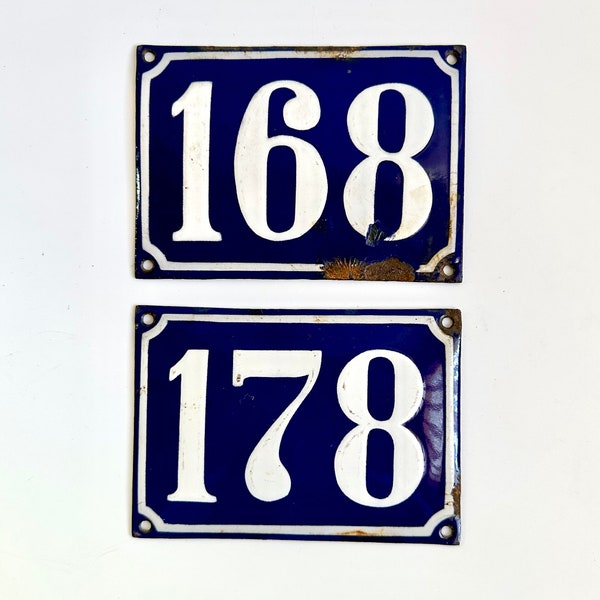 French Enamel Address Number - Etsy
