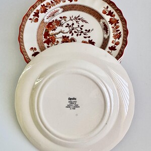 S/8 Spode Indian Tree Bread & Butter Plates, India Tree Orange Rust ...