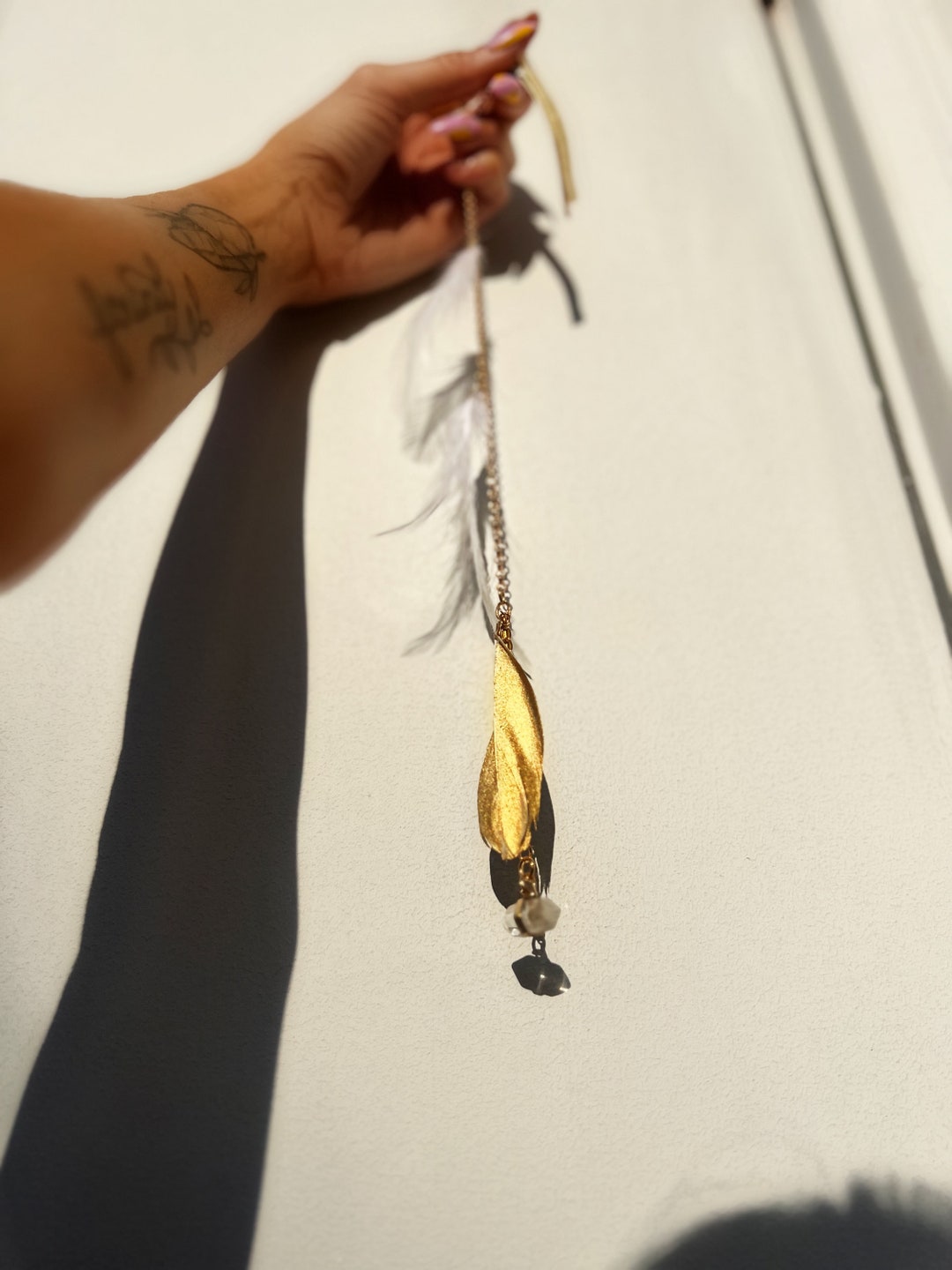 Feather Hair Extension Feather Chain Clip Feather Clip Crystal Hair ...