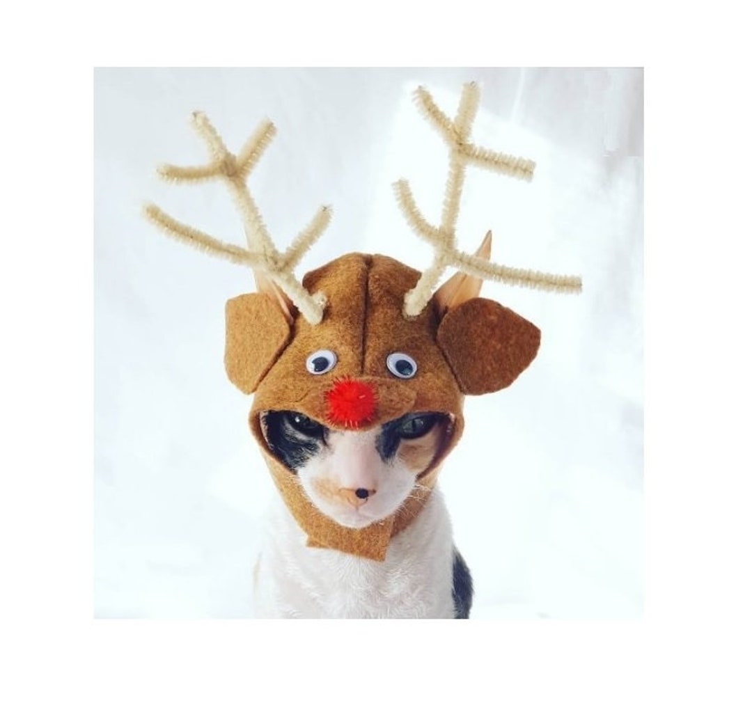 Rudolph the Red Nosed Reindeer in Soft Brown Felt With Adorable Antlers ...