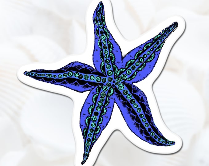 Smiling Starfish Sticker Die-cut Sticker Perfect for Gifts Waterproof ...