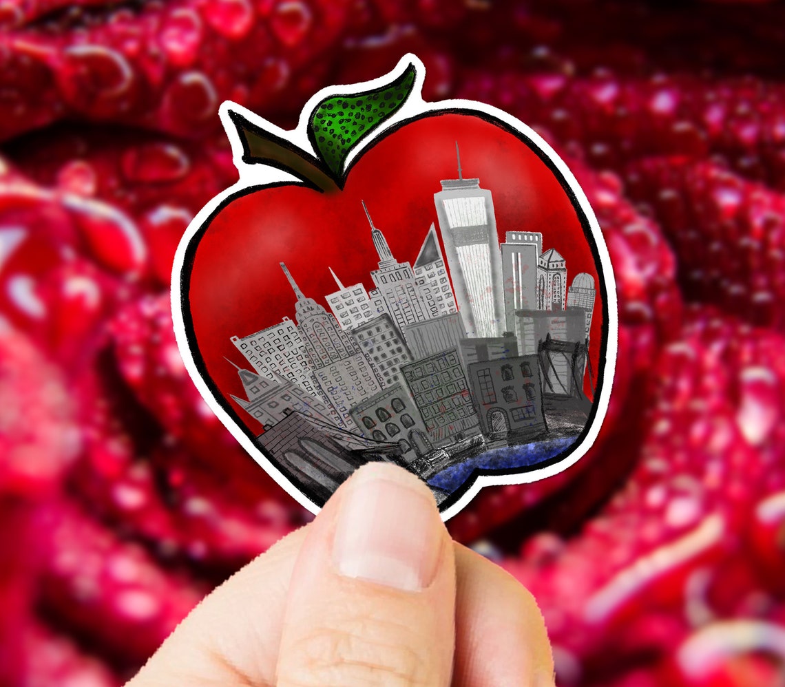 New York as the Big Apple Sticker New York City Nickname - Etsy