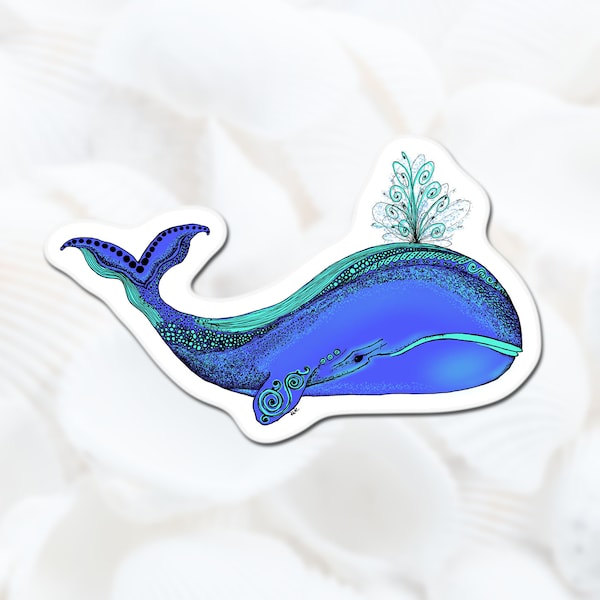 Sticker Whale - Etsy