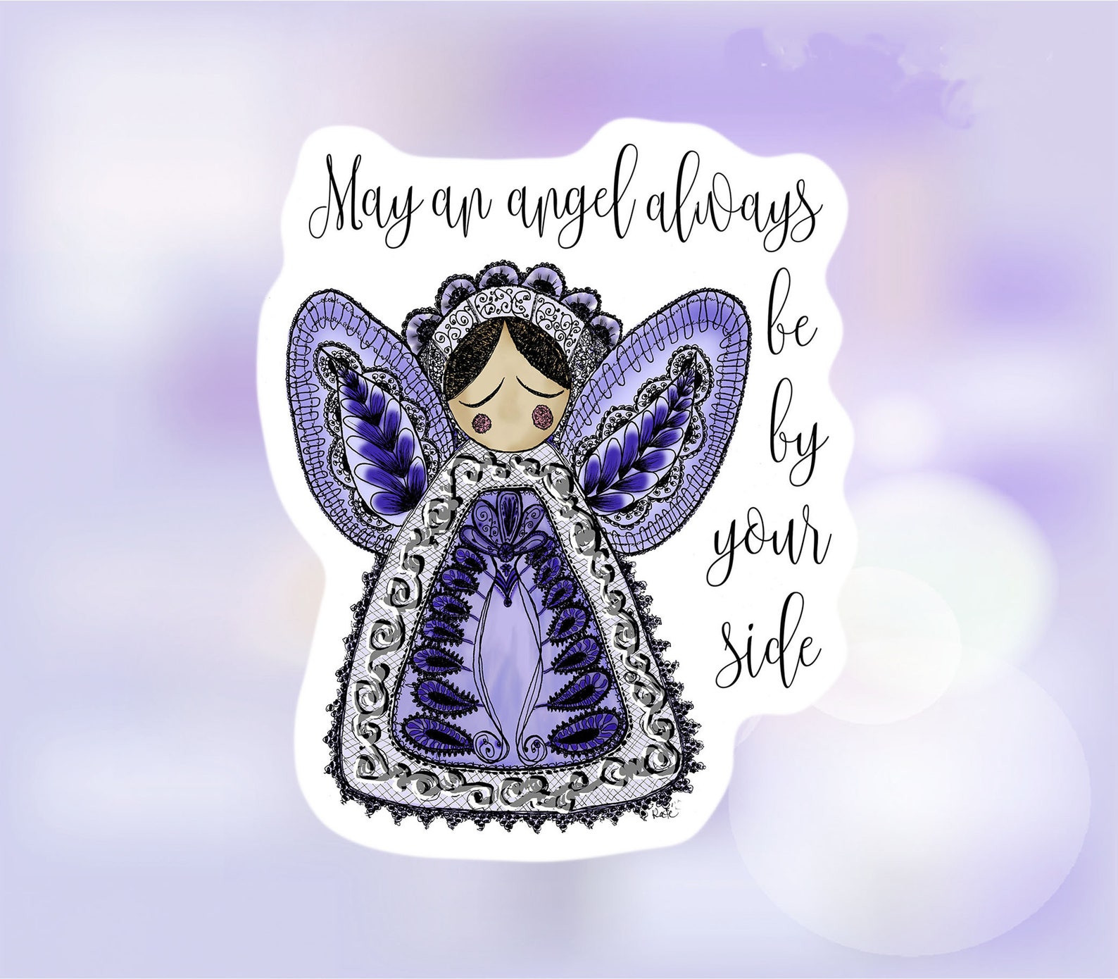 Angel Sticker Guardian Angel Inspirational Spiritual Sticker - Etsy