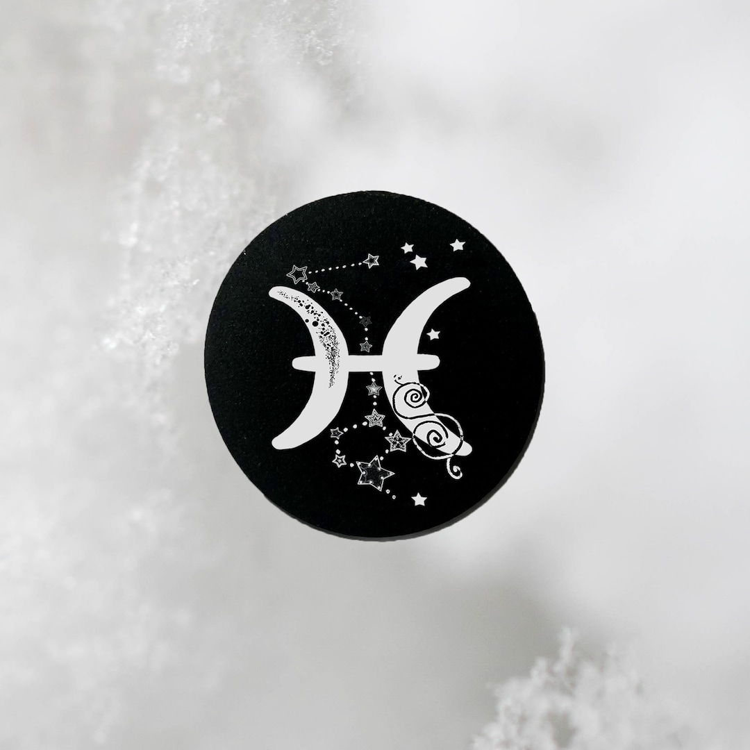 Pisces Sign & Constellation Pin, Birthday Gift, Wearable Art - Etsy