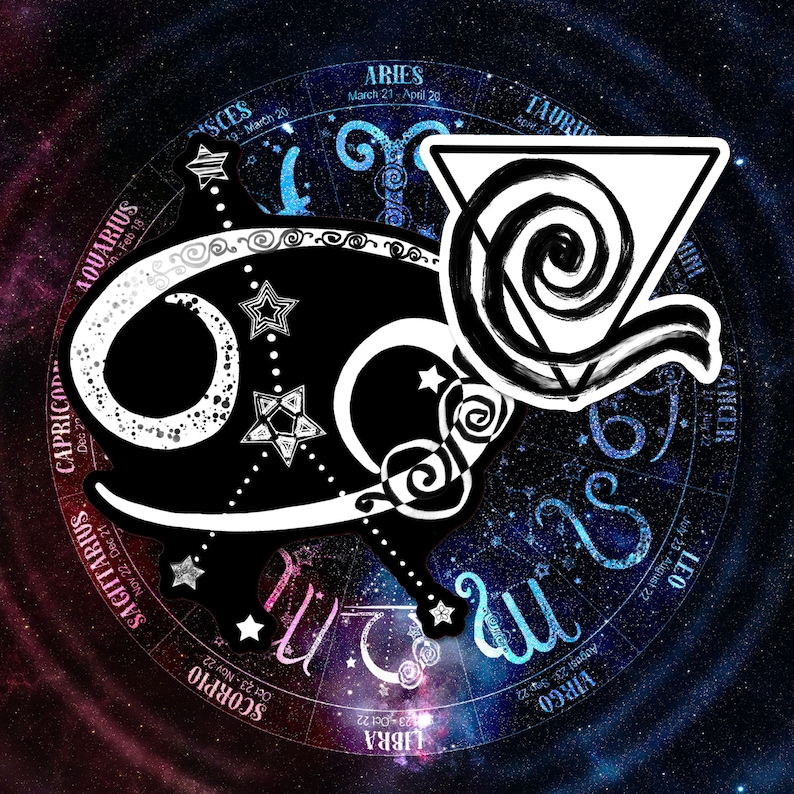 Cancer Symbol and Water Element Vinyl Stickers Zodiac - Etsy UK