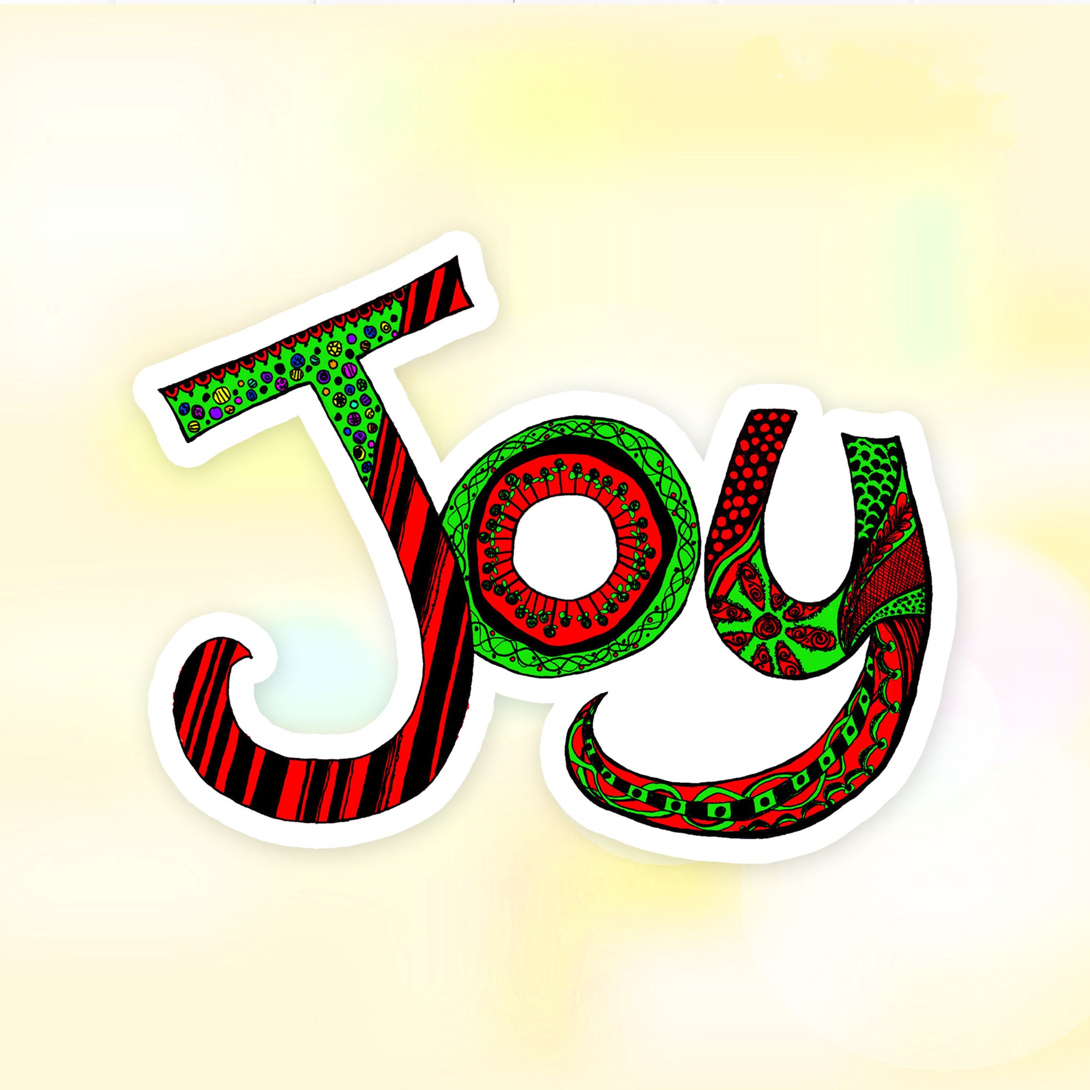 Christmas Joy Sticker Christmas Gifts Gift Sticker Laptop | Etsy