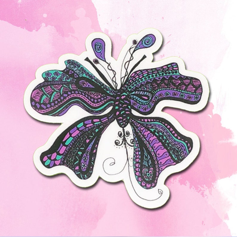 Butterfly Vinyl Sticker, Best Friend Gift, Nature Sticker - Etsy