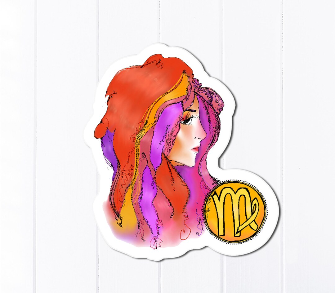 Virgo Vinyl Sticker, Zodiac Sticker, Planner Sticker - Etsy