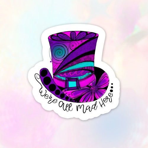 Large Mad Hatter Decal Alice in Wonderland Sticker - Etsy
