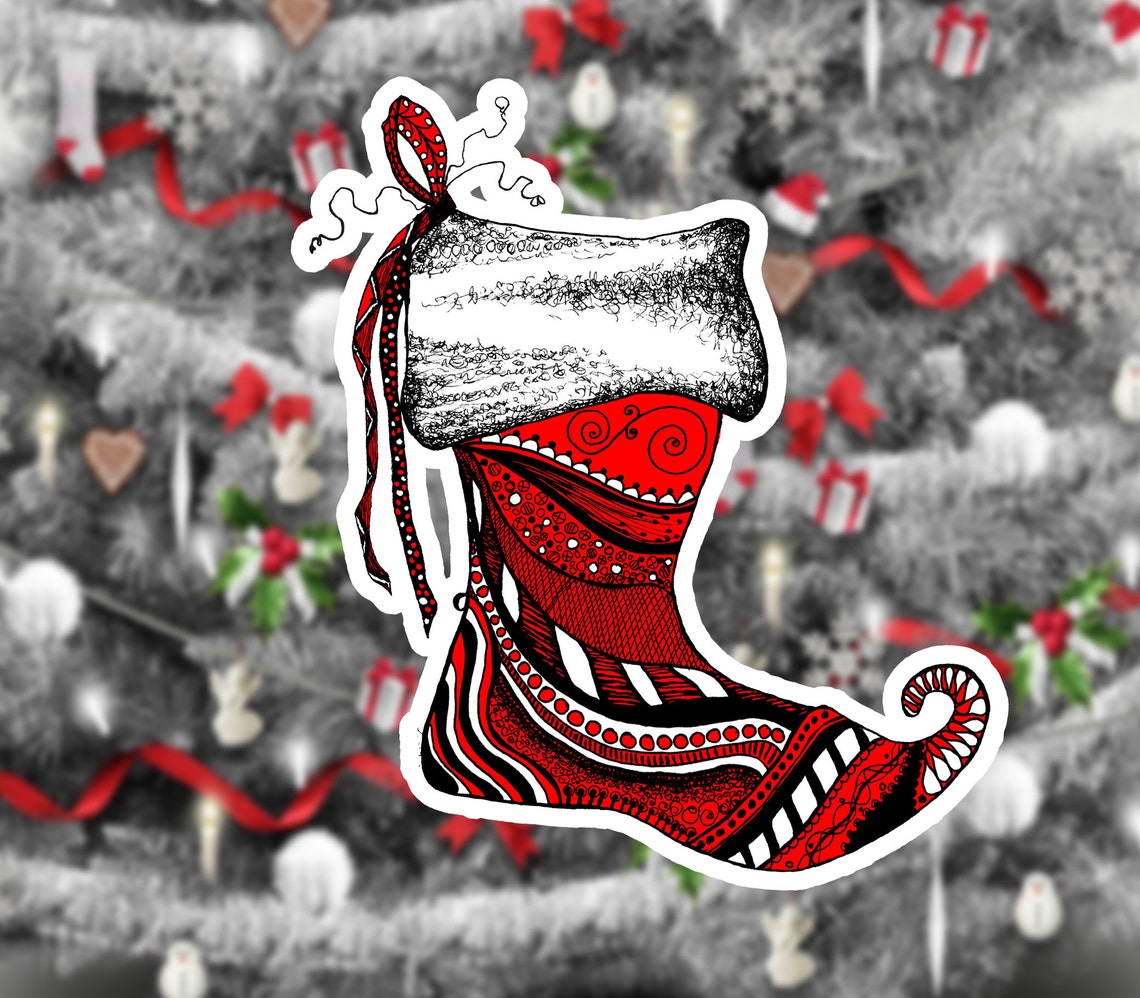 Holiday Stocking Sticker Christmas Gift Sticker Planner - Etsy