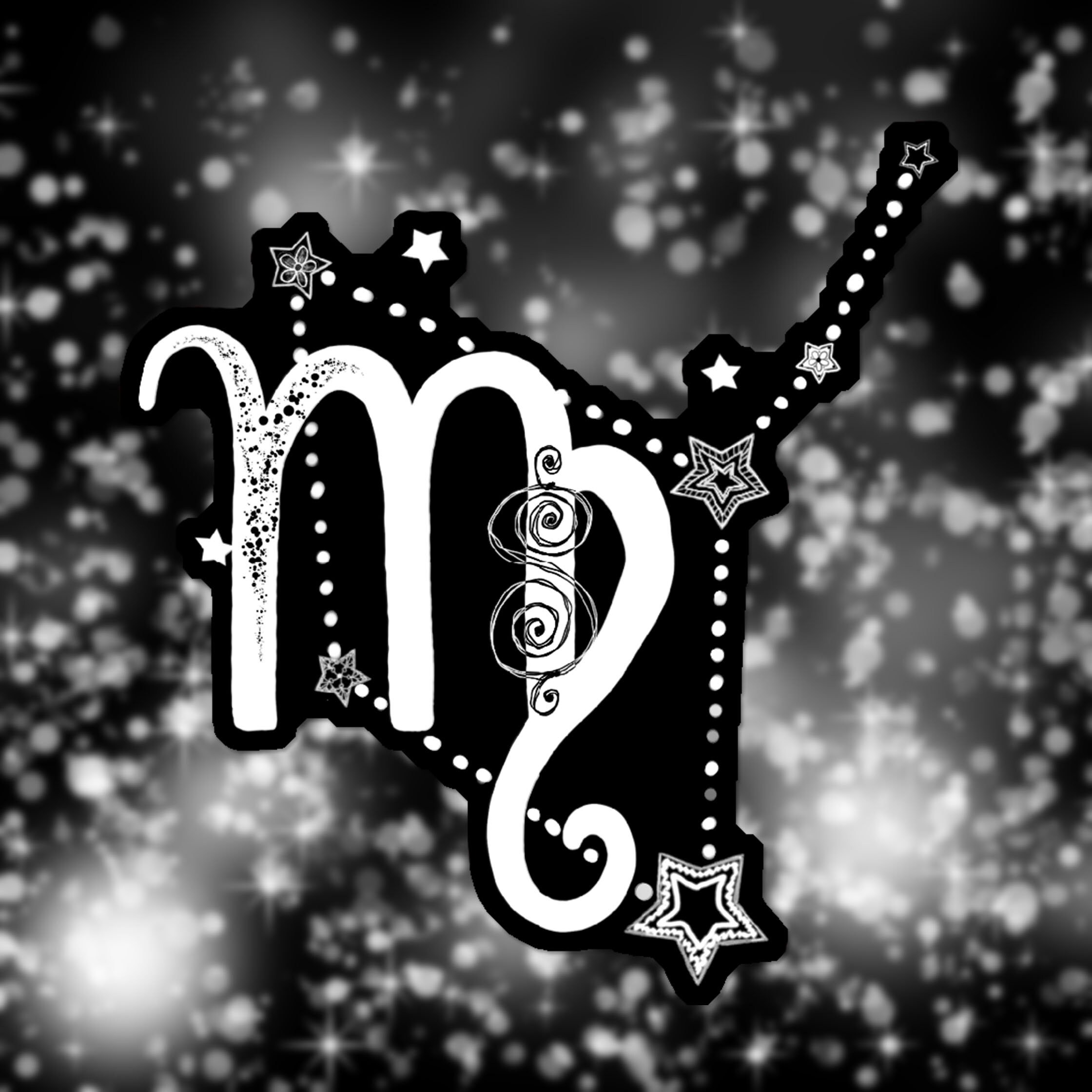 Virgo Symbol and Earth Element Vinyl Stickers Zodiac Sticker - Etsy UK