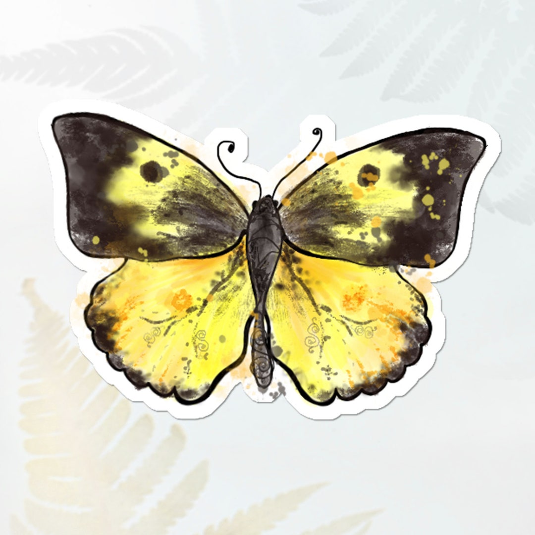 Dog Face Butterfly Sticker, California State Butterfly - Etsy