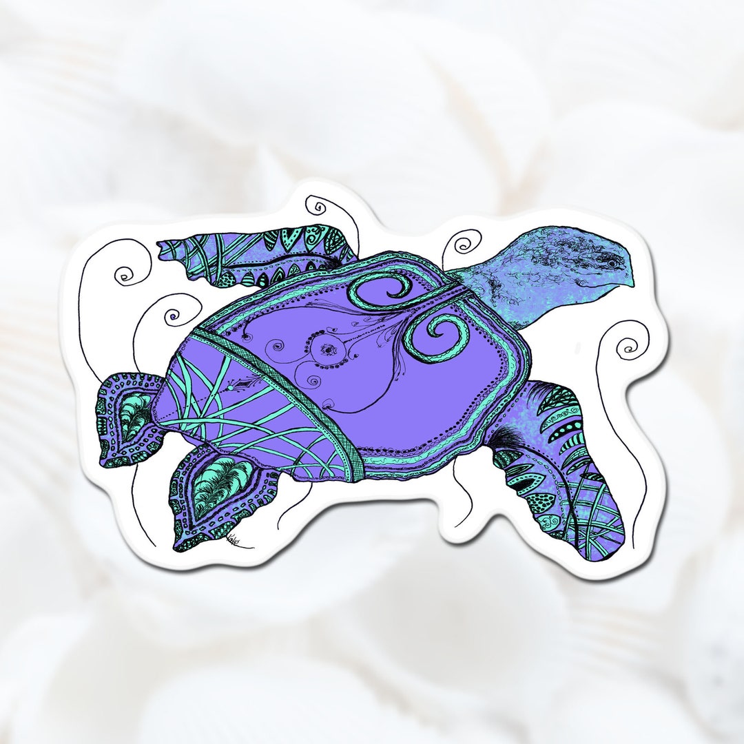 Sea Turtle Sticker, Sea Life Decal, Save the Turtles - Etsy