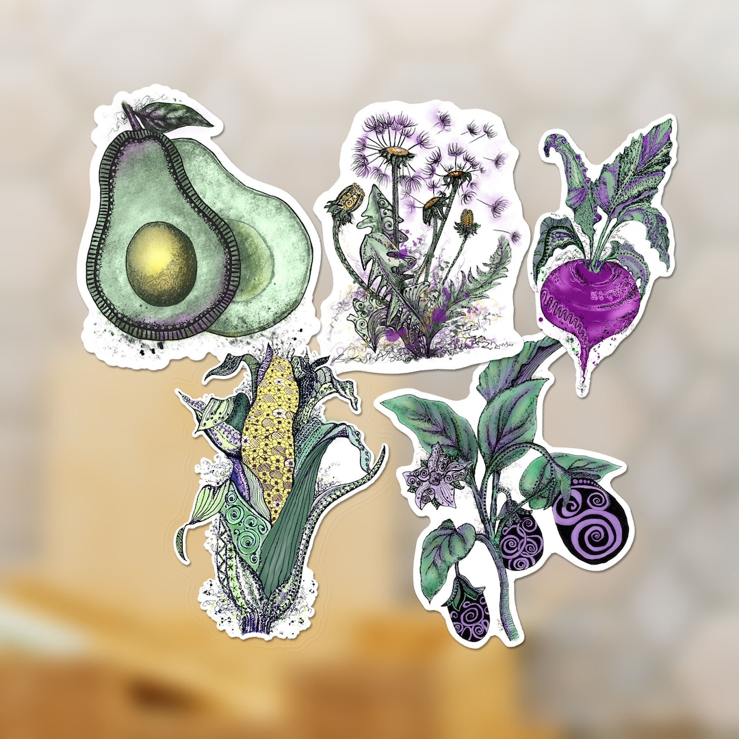 Vegetable Stickers, Veggie Lovers Healthy Garden Decals - Etsy