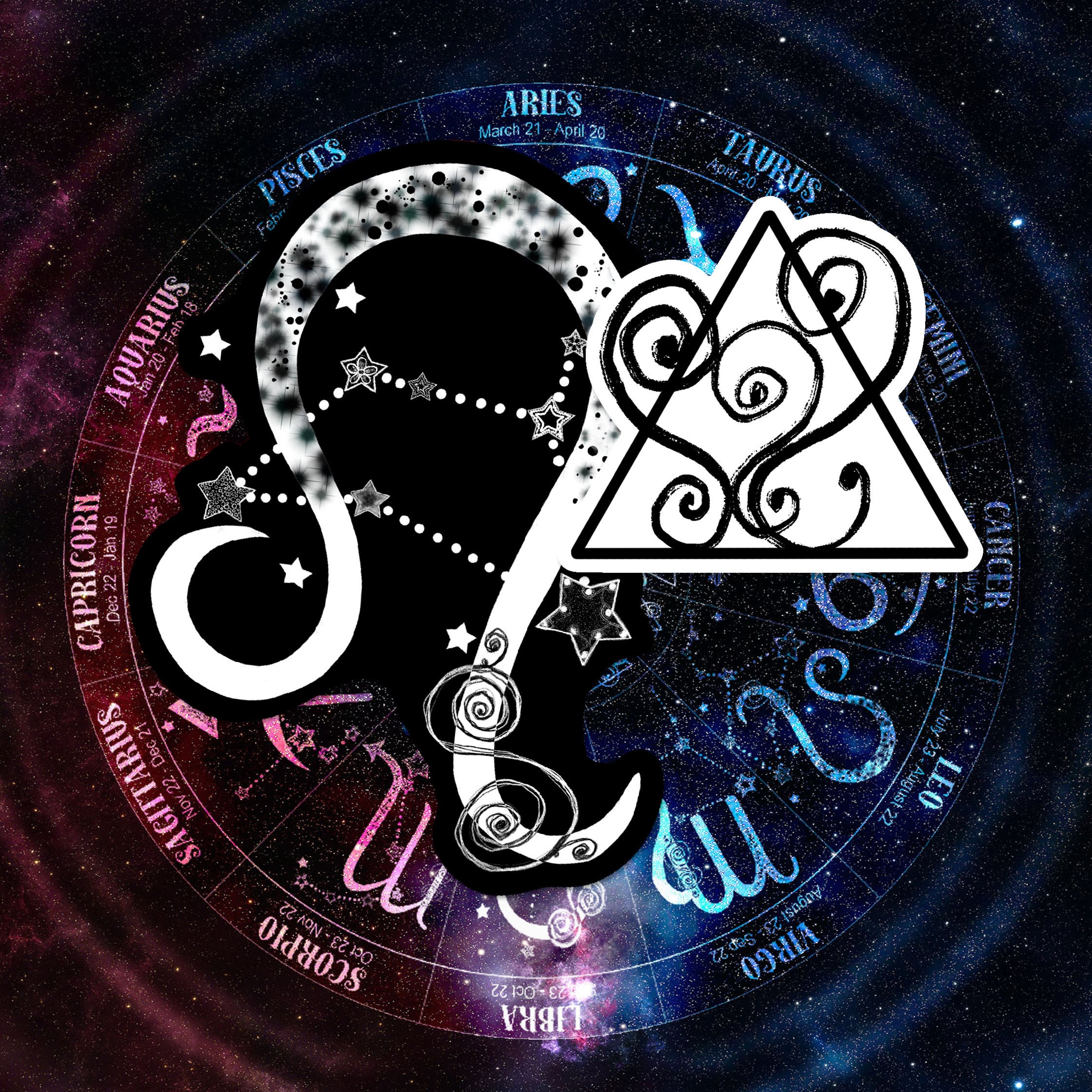 Leo Symbol and Fire Element Vinyl Stickers Zodiac Sticker | Etsy