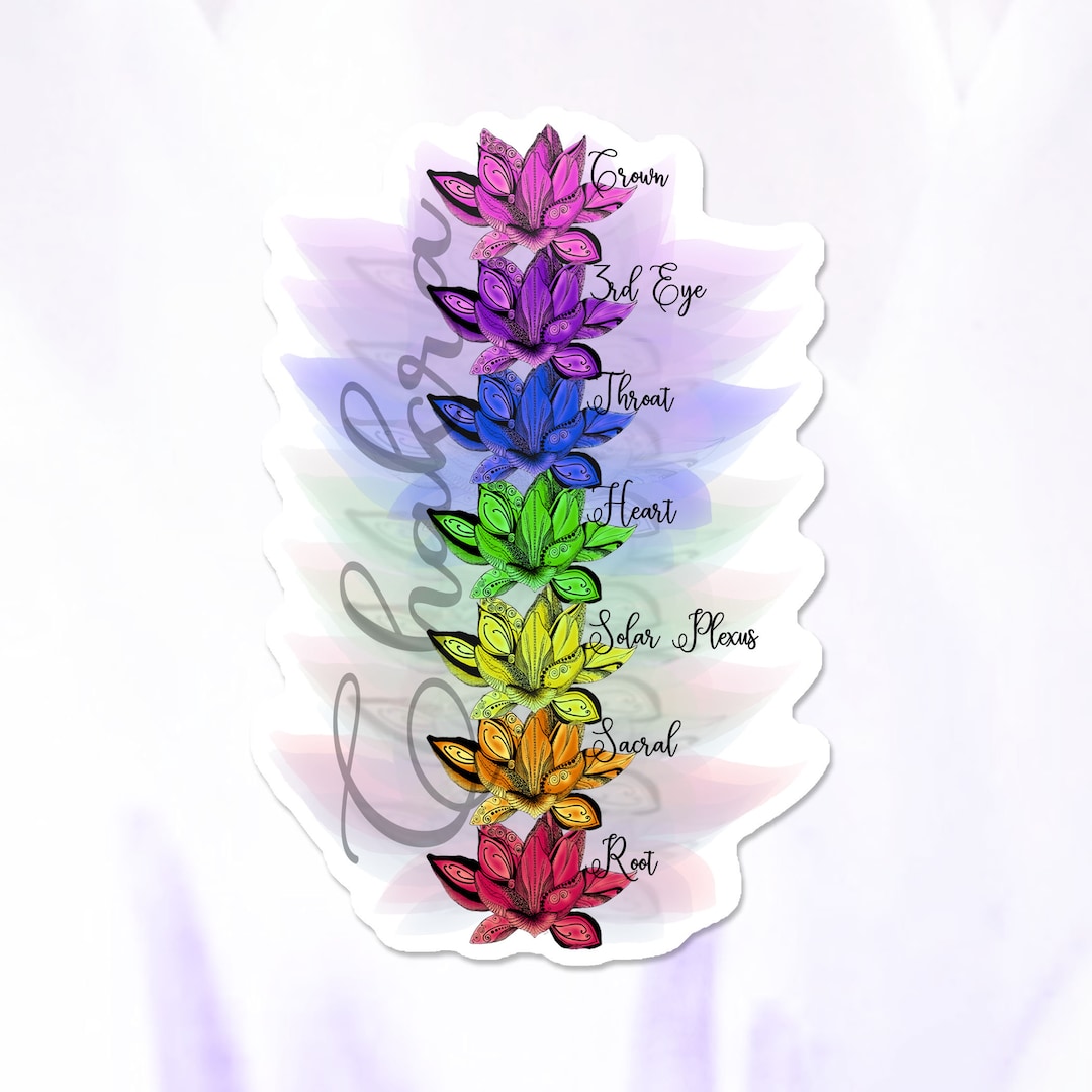 Chakra Lotus Symbols Sticker, Rebirth & Balance Chakras - Etsy
