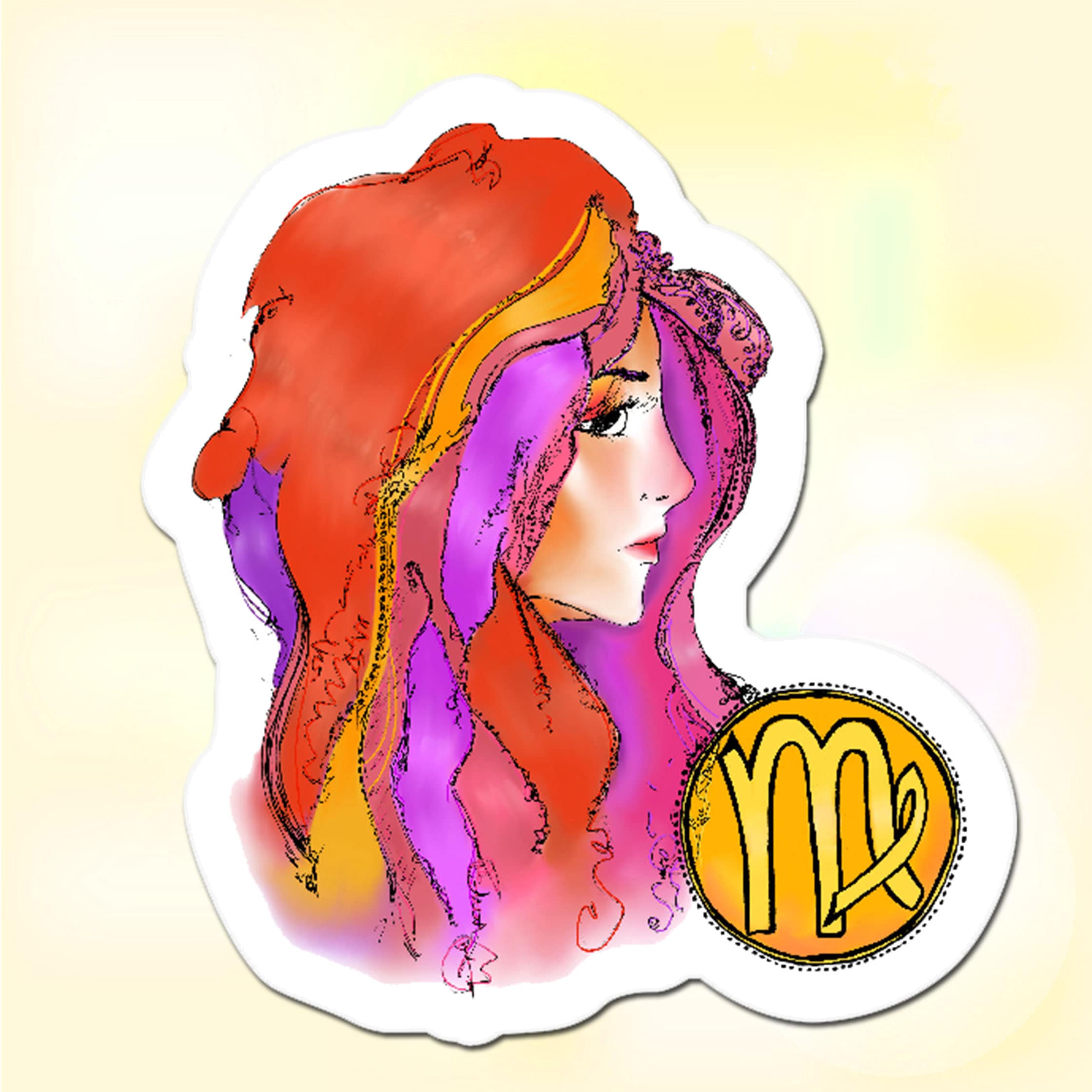 Virgo Vinyl Sticker Zodiac Sticker Planner Sticker - Etsy