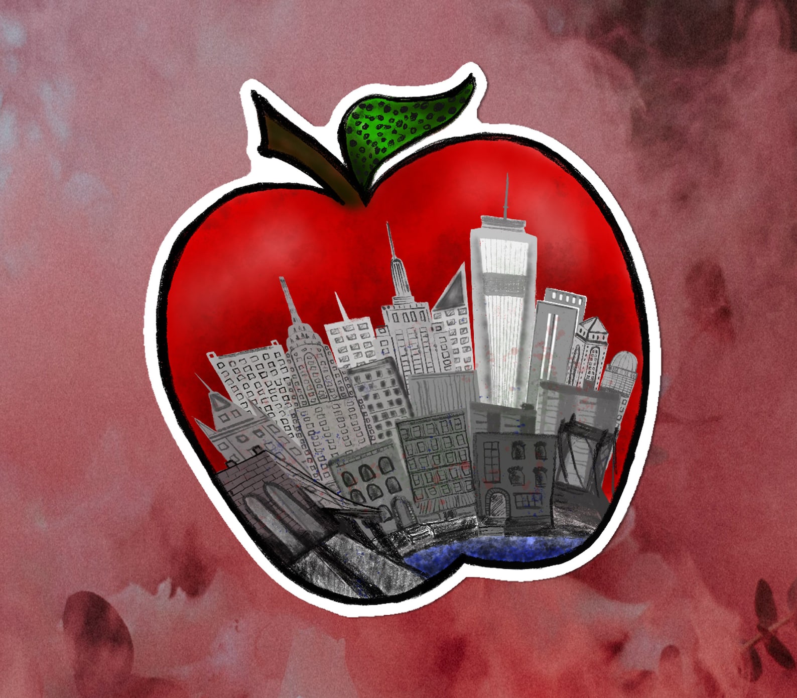New York as the Big Apple Sticker New York City Nickname - Etsy