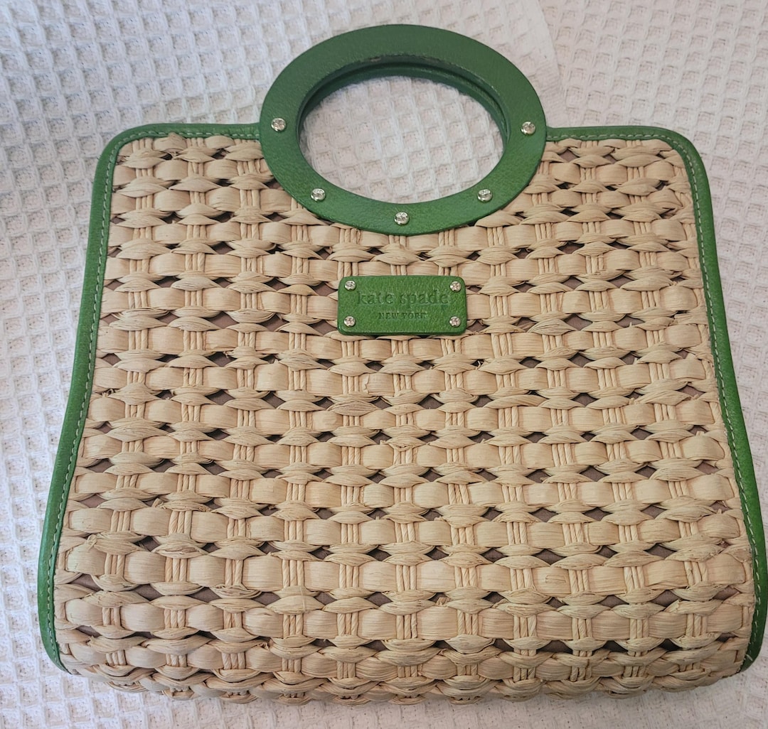 KATE SPADE Woven Straw Purse - Etsy