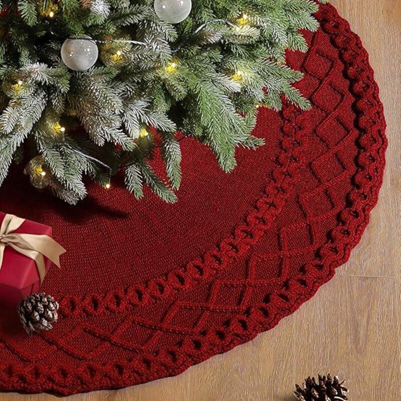 Knit Tree Skirt - Etsy