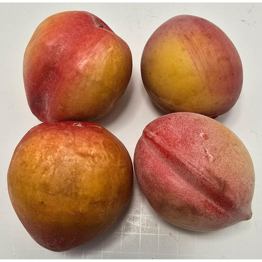 Lot of 4 Vintage Fake Peaches Faux Artificial Food Props Plastic Fruit ...