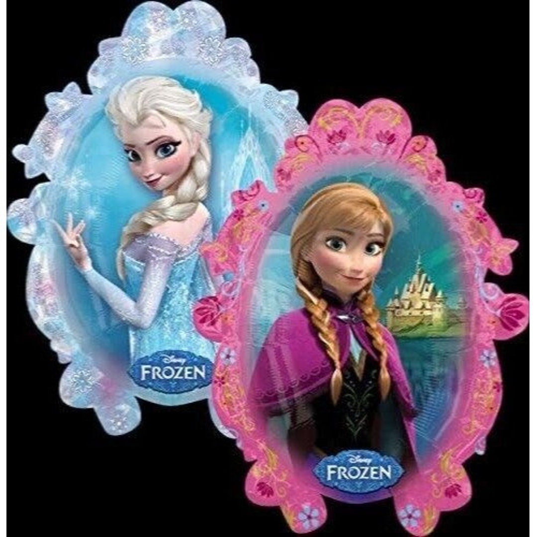 FROZEN Elsa & Anna Foil Helium 2 Sided Balloon 31” XL Disney Princess ...