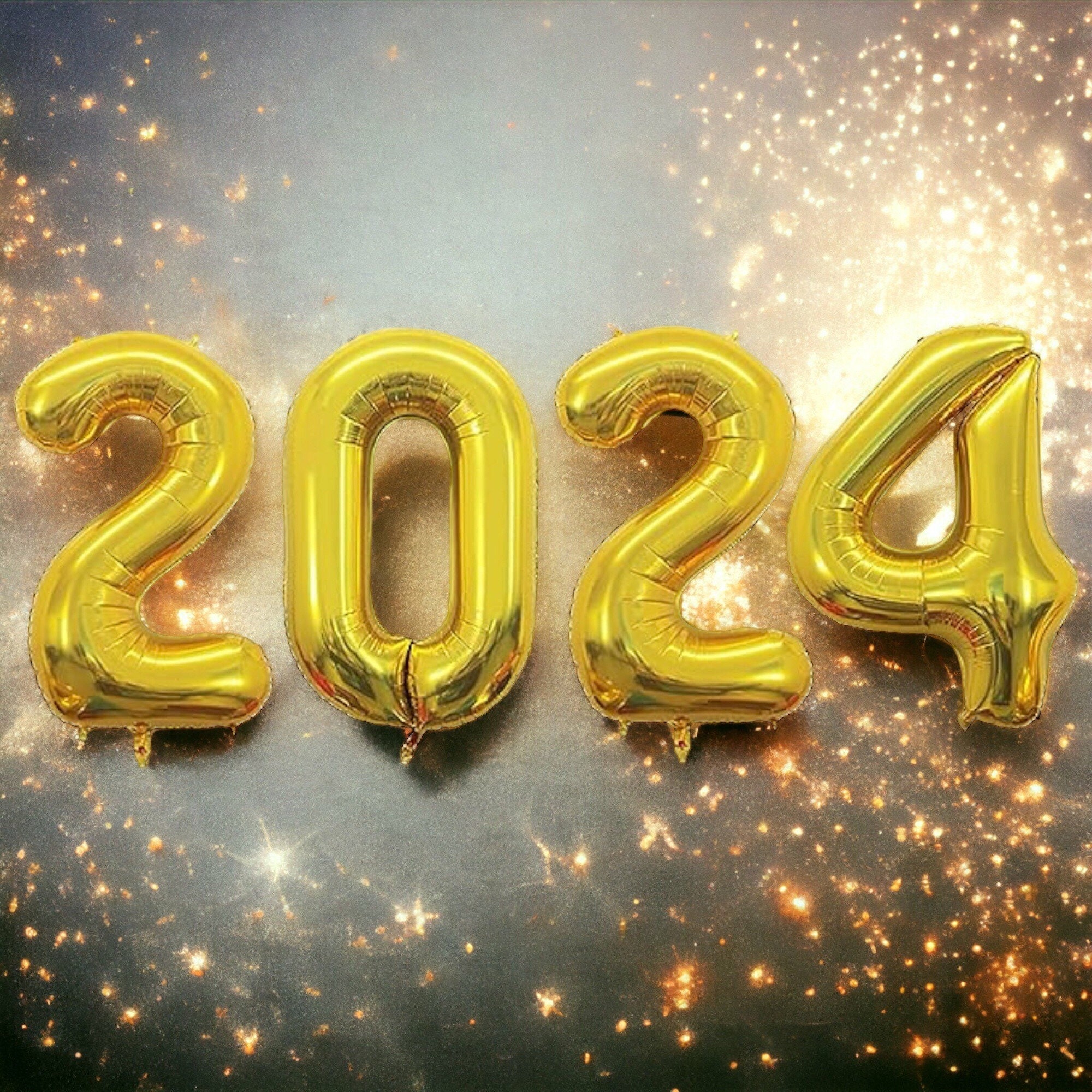 Graduation Gold XL 2024 Number Balloons Grad Prom Birthday New Years ...