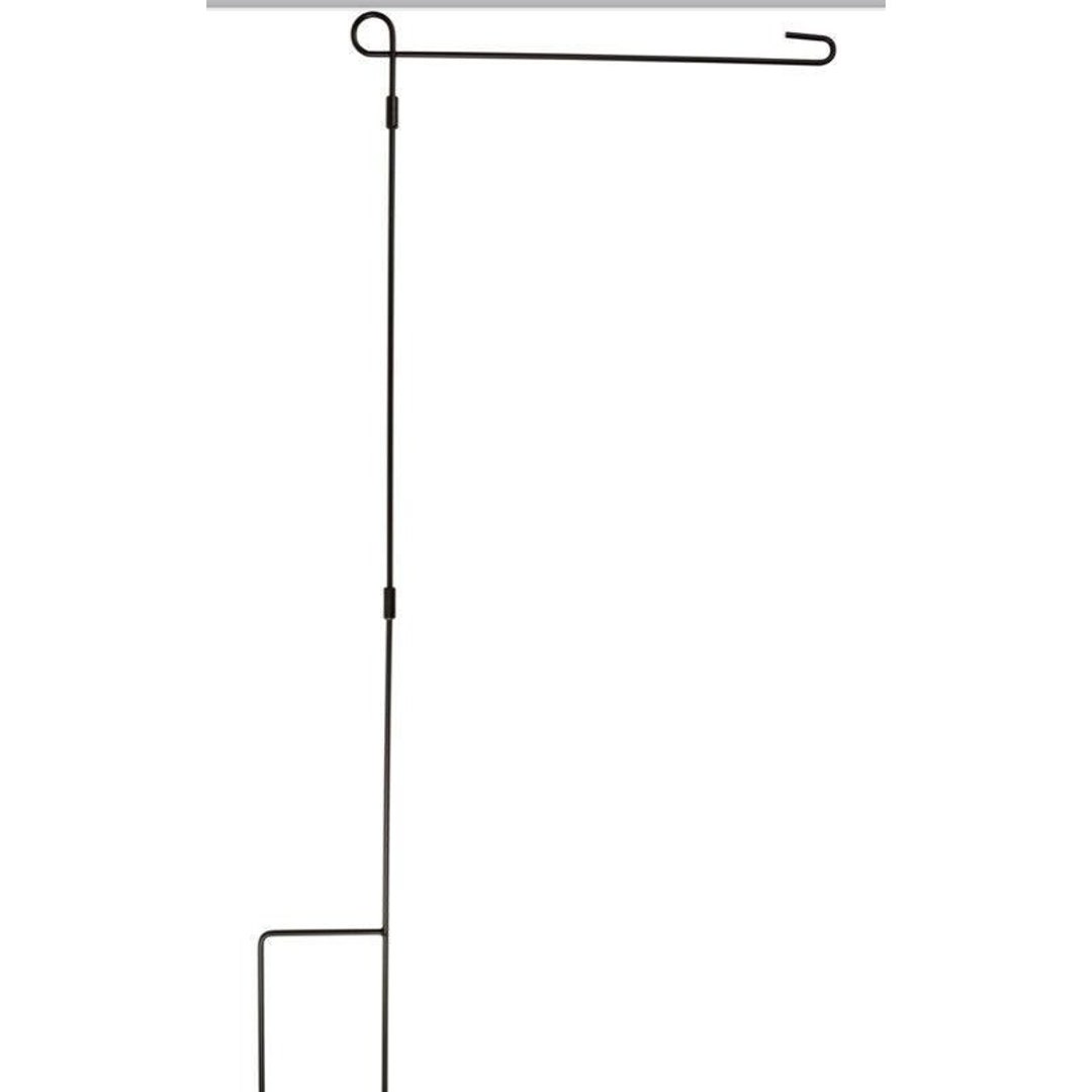 Garden Flag Pole Holder Stand Black Metal Stake to Display Your Garden ...
