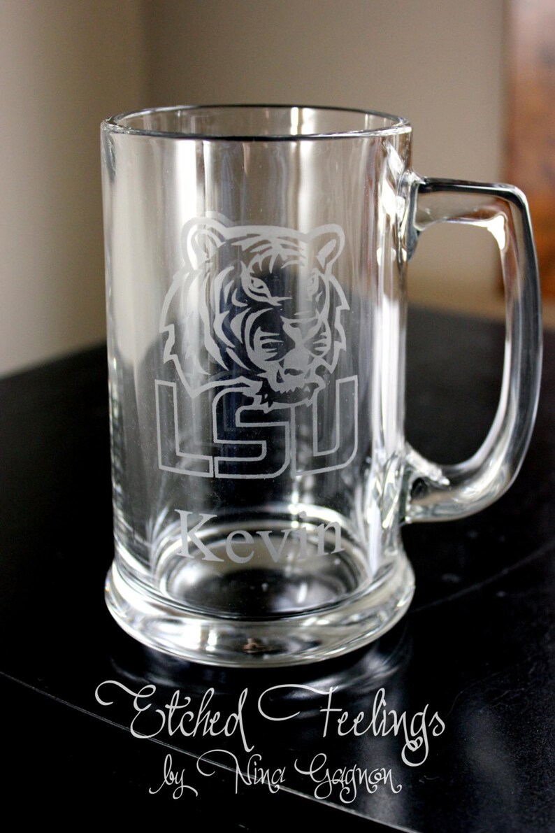 Custom Glass Beer Mugs Personalization And Almost Any Theme Etsy