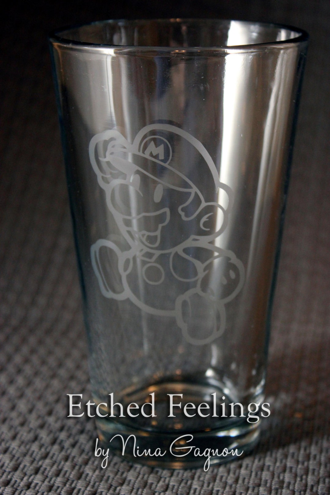 Mario, Luigi, Princess Peach or Yoshi Pint Glass Lots of Other Designs ...