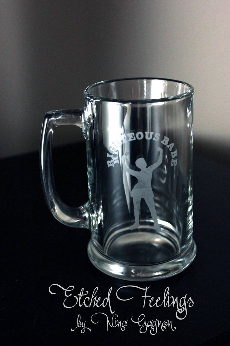 Custom Glass Beer Mugs Band Logo Beer Mug Sports Logo Beer Etsy