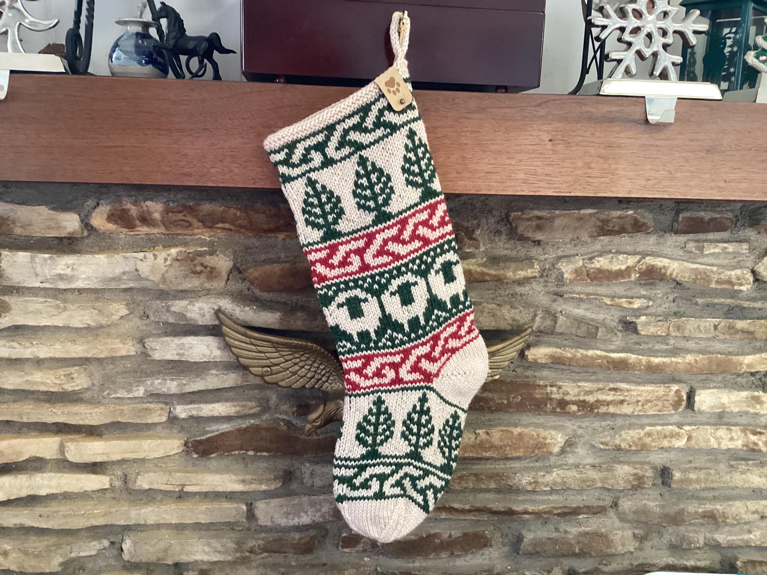 Handknit Sheep Christmas Stocking: Peruvian Highland Wool Holiday Decor ...