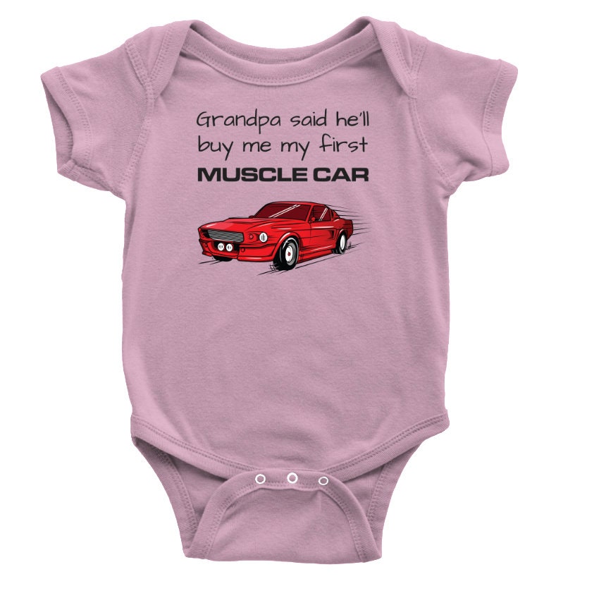 Muscle Car Baby Bodysuit: Grandpa's Gift for Mustang Lovers - Etsy