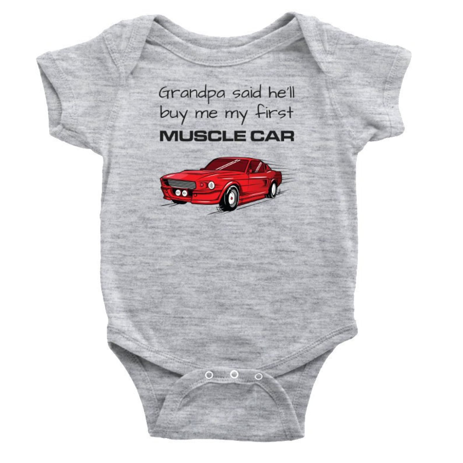 Muscle Car Baby Bodysuit: Grandpa's Gift for Mustang Lovers - Etsy