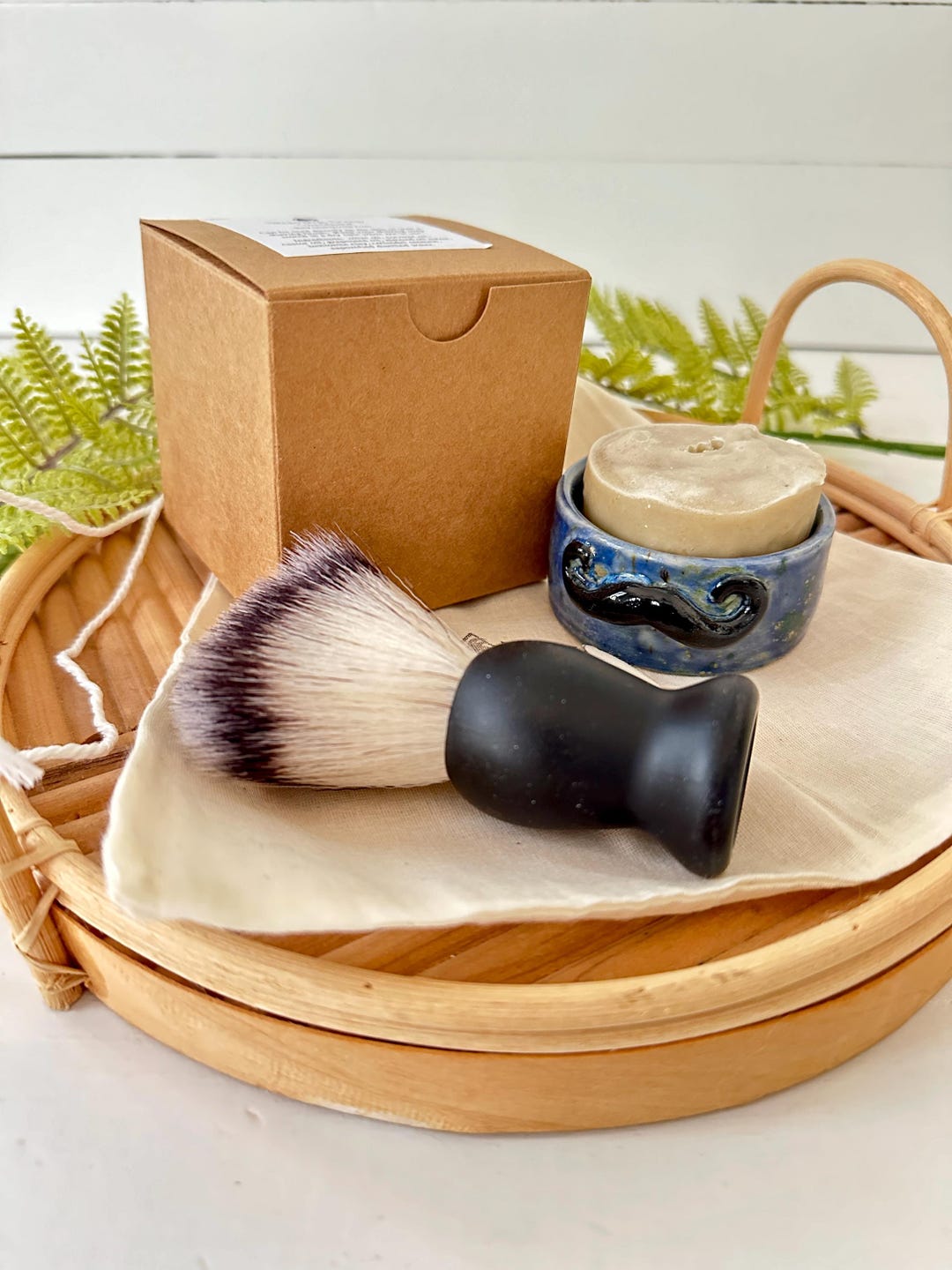 Old Fashioned Shaving Soap Set W/ Artisan Crafted Ceramic Soap Dish ...