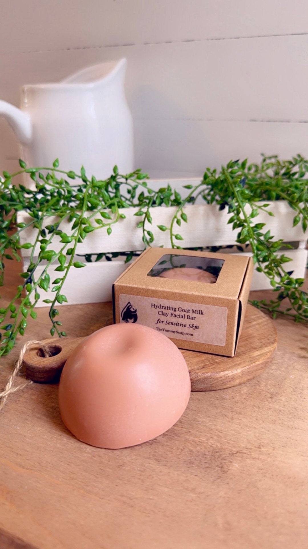 Goat Milk Facial Bar: Pink Kaolin Clay Soap for Sensitive Skin - Etsy