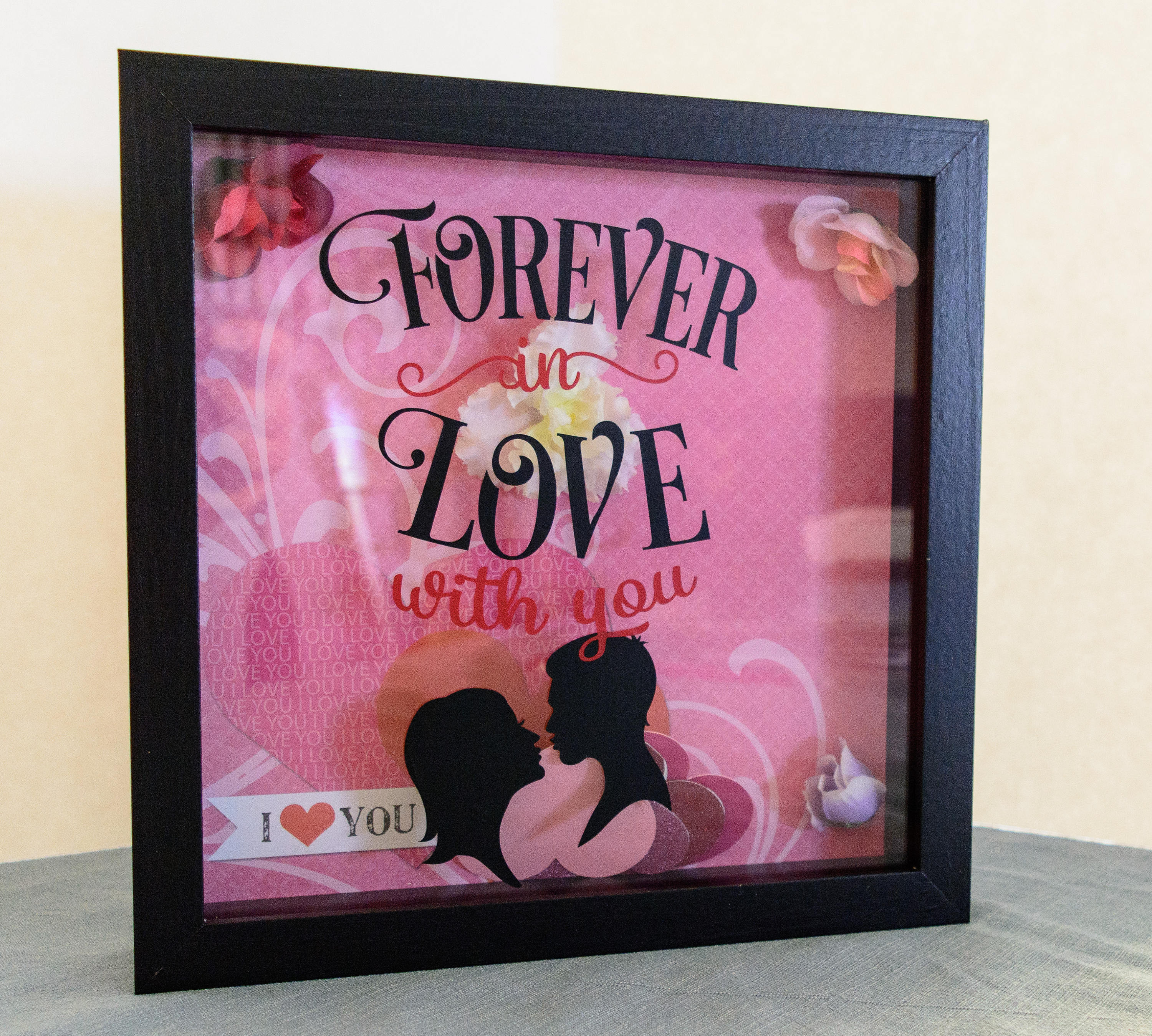 Original Shadow Box Art //romantic Gifts // Forever in Love With You - Etsy