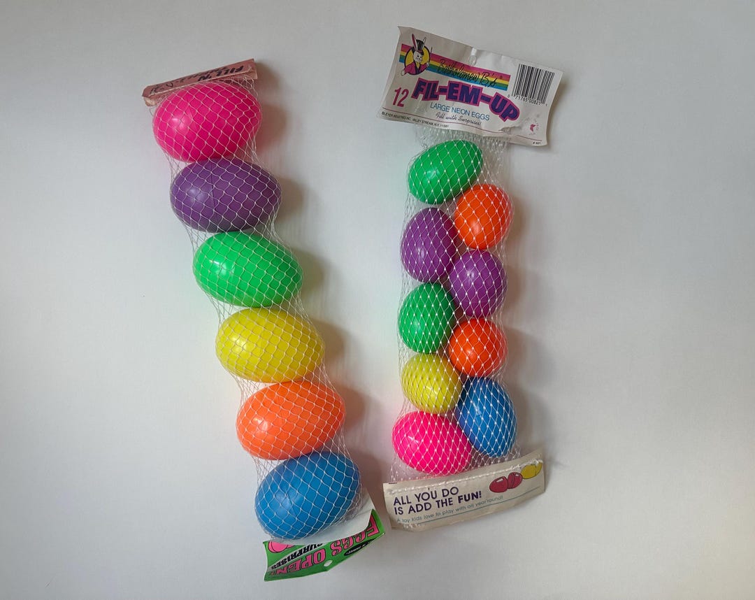 NOS Set of 2 Vintage Plastic Fill 'n Thrill & Fill-em-up Toy Easter ...