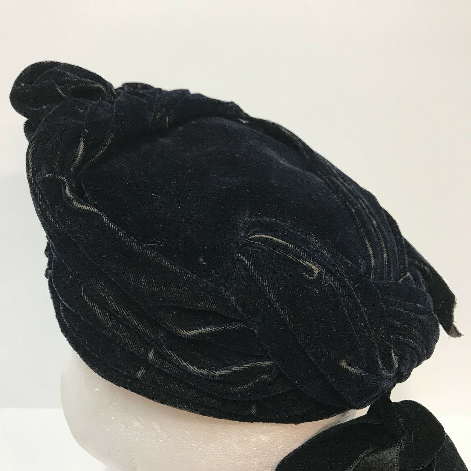 Antique Hat 1890s Victorian Women's Angled Dark Midnight - Etsy