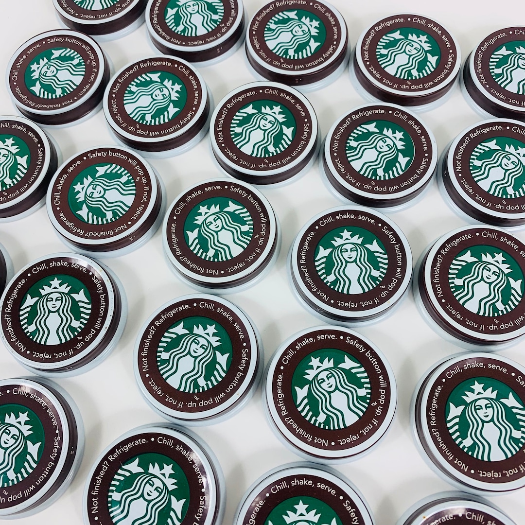 Lot of 25 Starbucks Metal Bottle Caps Mocha Frappuccino Lids Art Craft ...