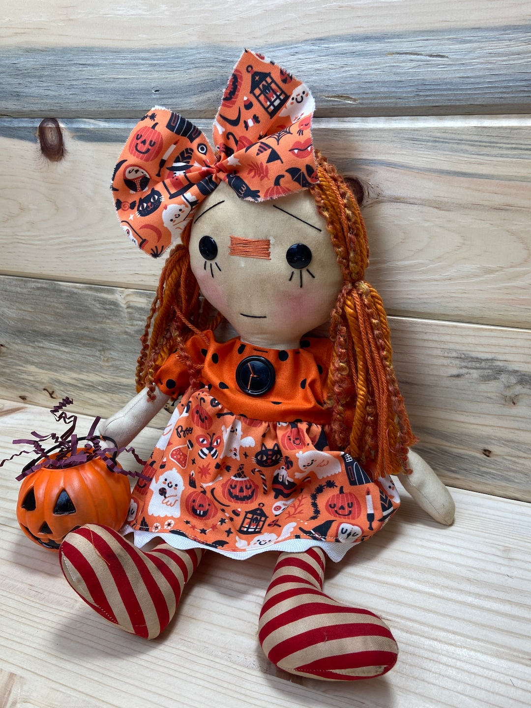 Primitive Halloween Ragdoll, Halloween Raggedy Ann, Primitive Ragdoll ...