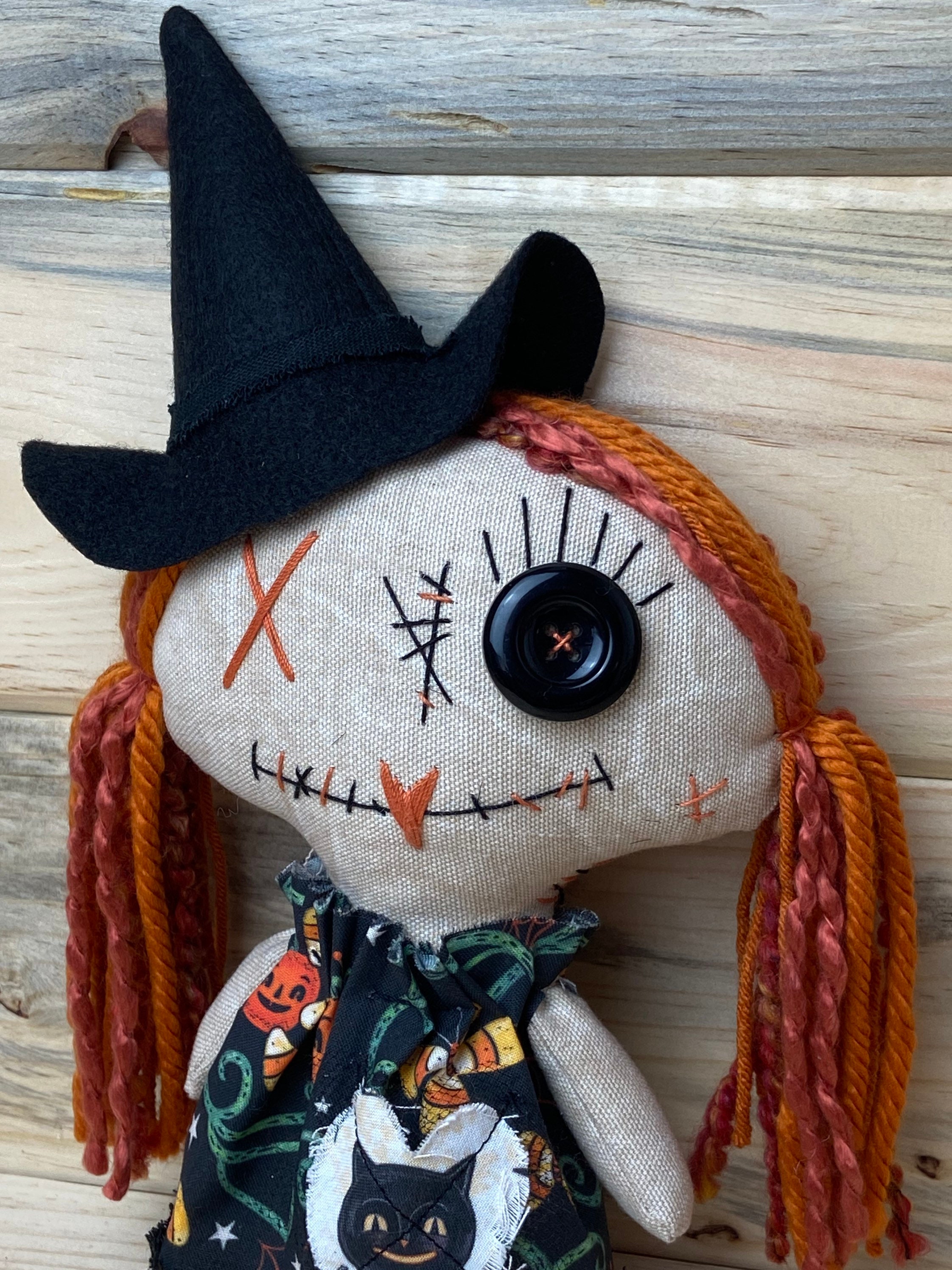 Halloween Poppet, Primitive Witch, Primitive Doll, Voodoo Poppet - Etsy