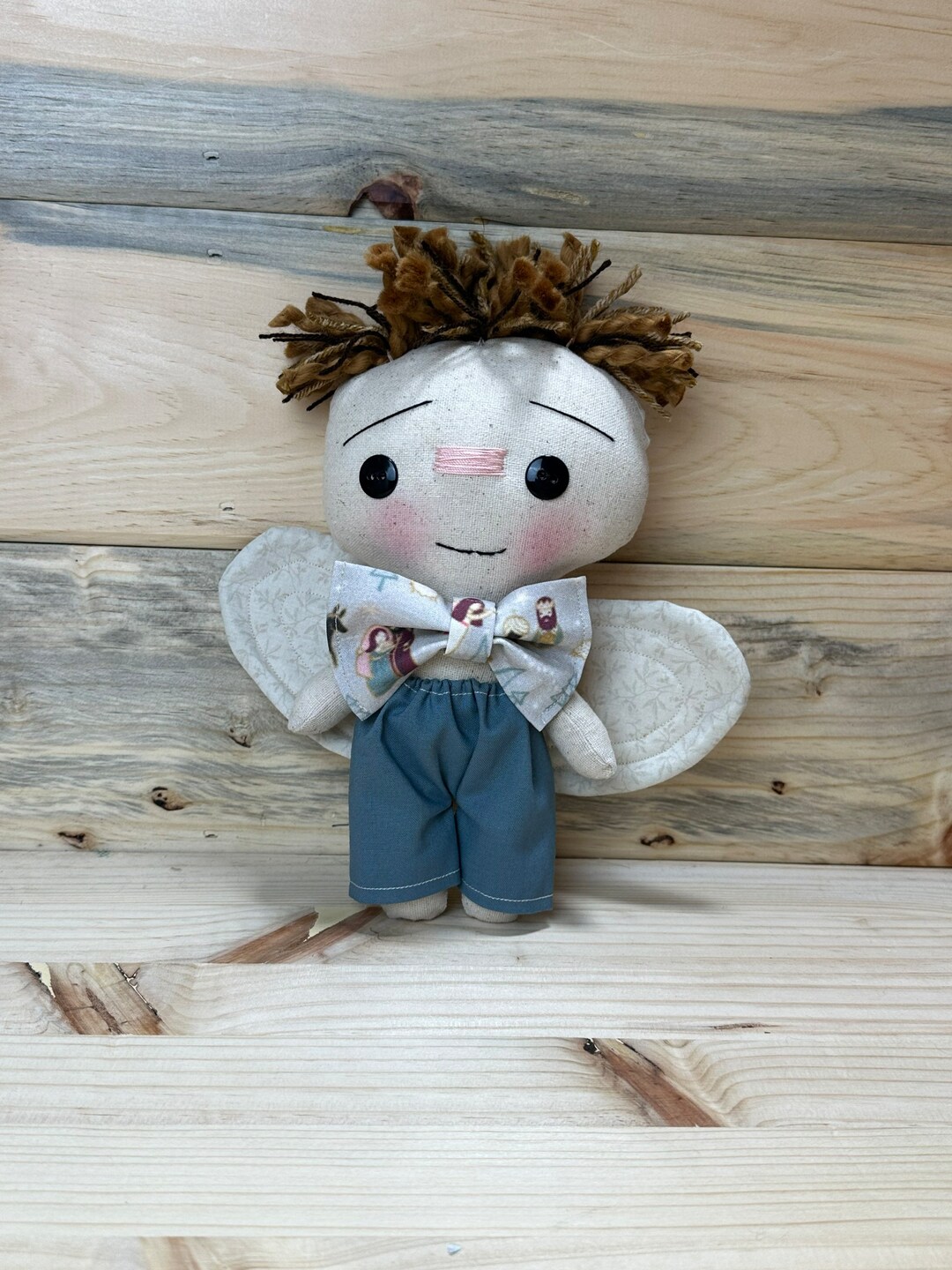 Primitive Christmas Angel Boy, Christmas Angel, Primitive Ragdoll ...