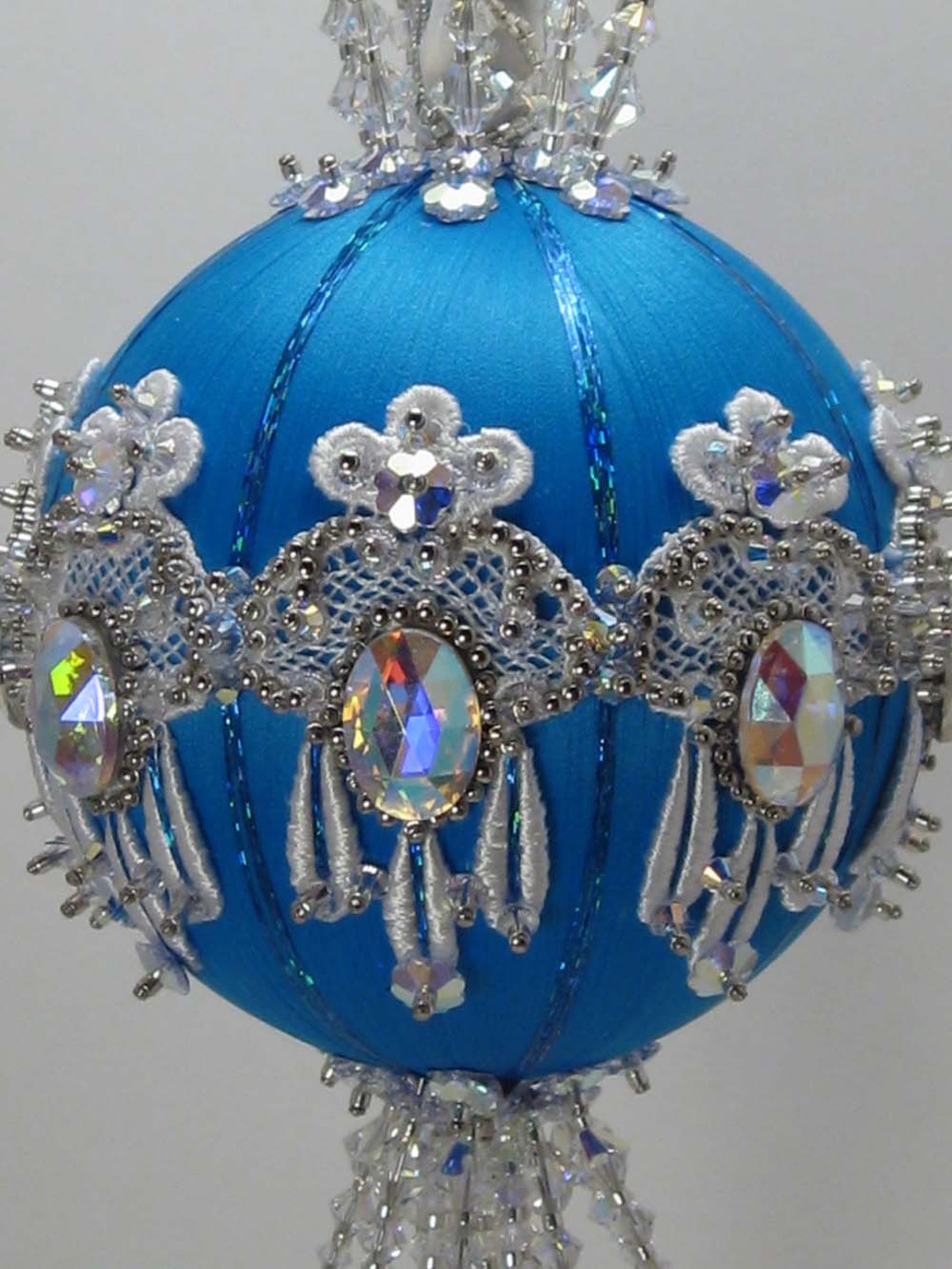 Princess Turquoise Blue - Victorian Theme - A Finished Hand Made Beaded ...