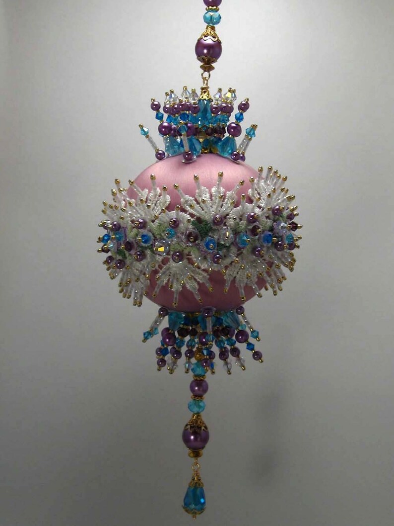 Fancy Schmancy Victorian Theme A Finished Hand Made Beaded Satin ...