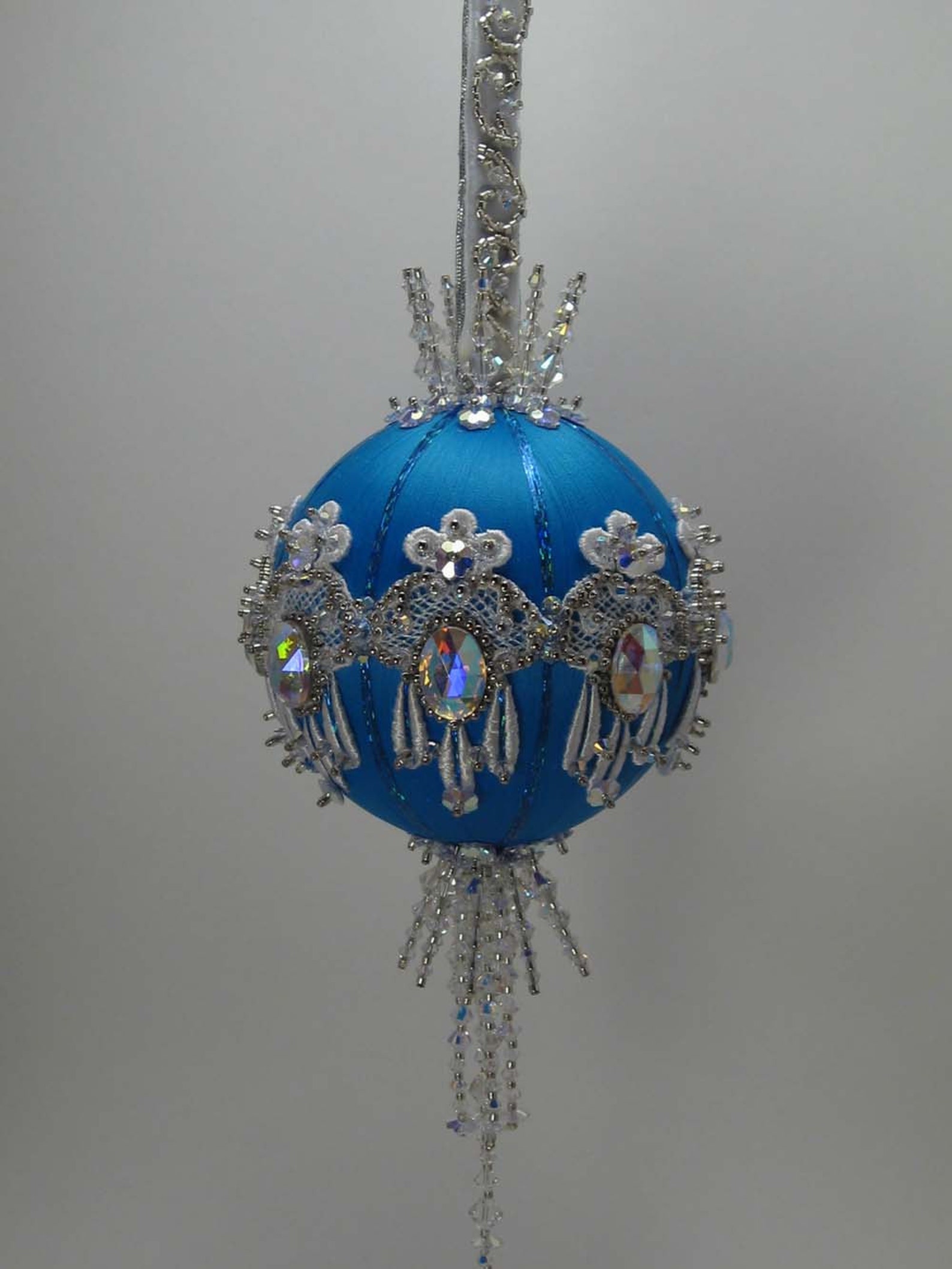 Princess Turquoise Blue - Victorian Theme - A Finished Hand Made Beaded ...