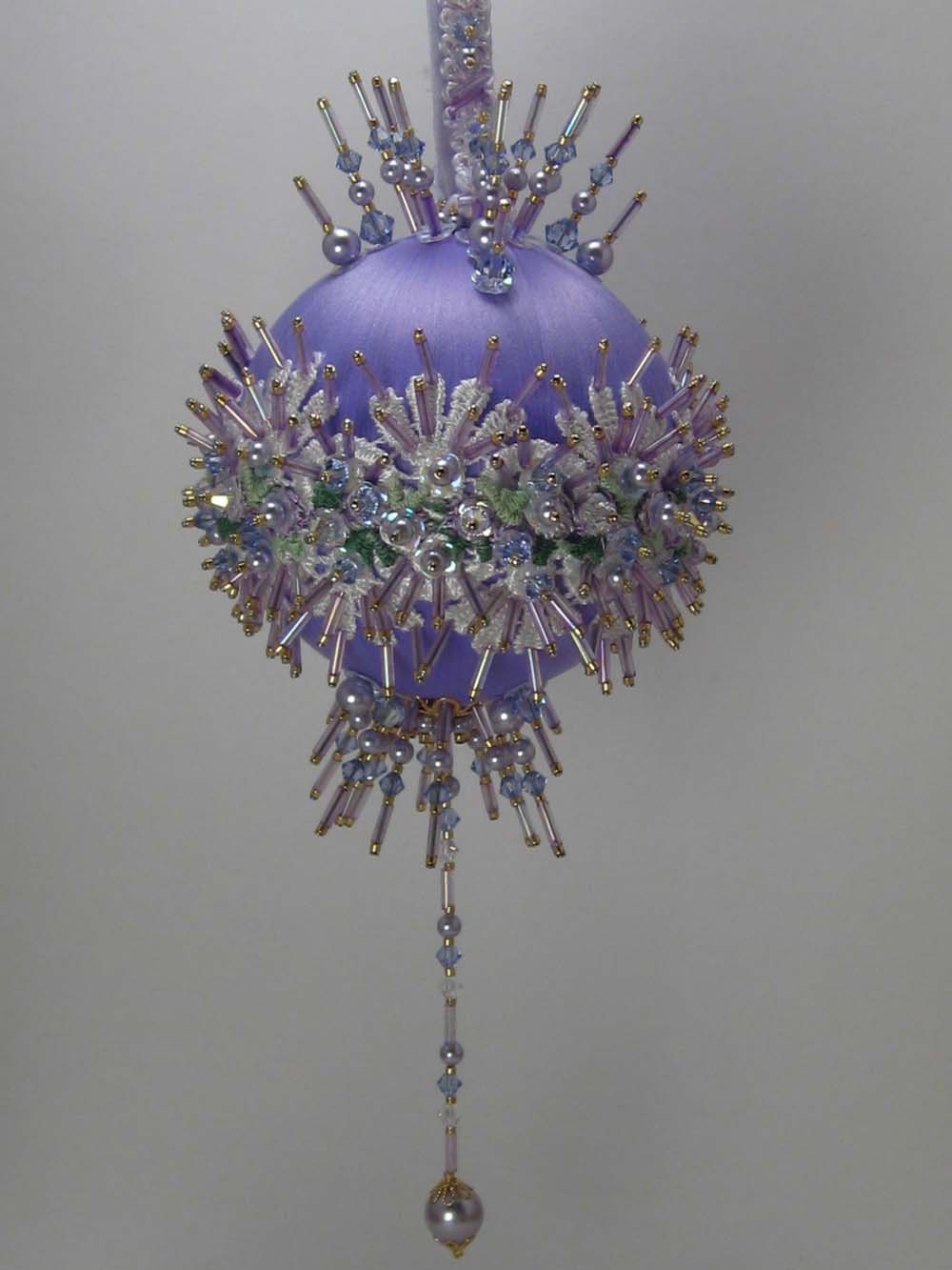 I'm so Fancy Victorian Theme A Finished Hand Made Beaded Satin Ornament ...