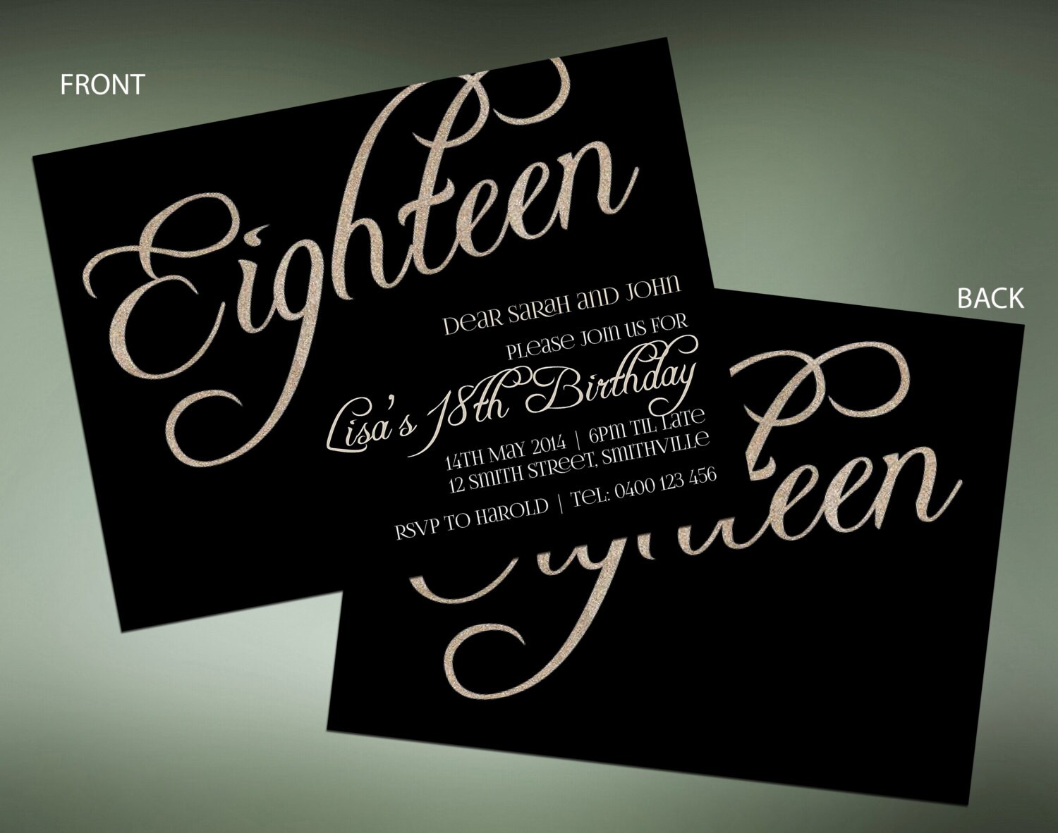18th Silver Sparkle Birthday Invitations INSTANT DOWNLOAD, Edit Your ...