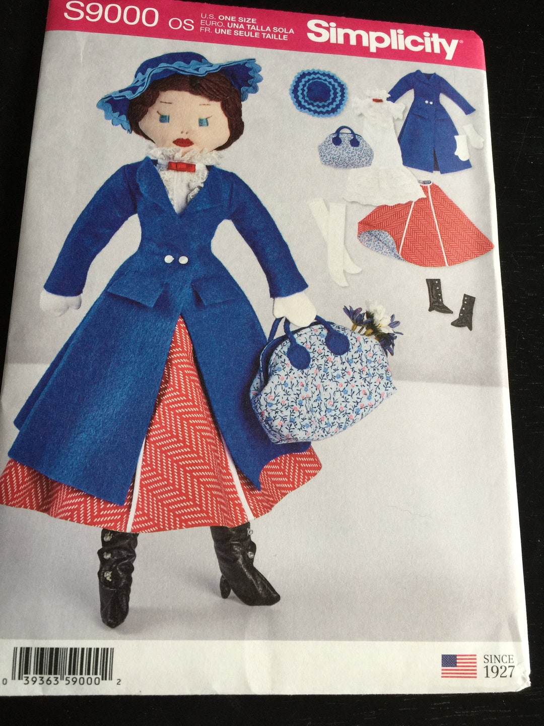 NEW UNCUT Simplicity 9000 Also 9420 Sewing Pattern for 17" Stuffed Doll ...